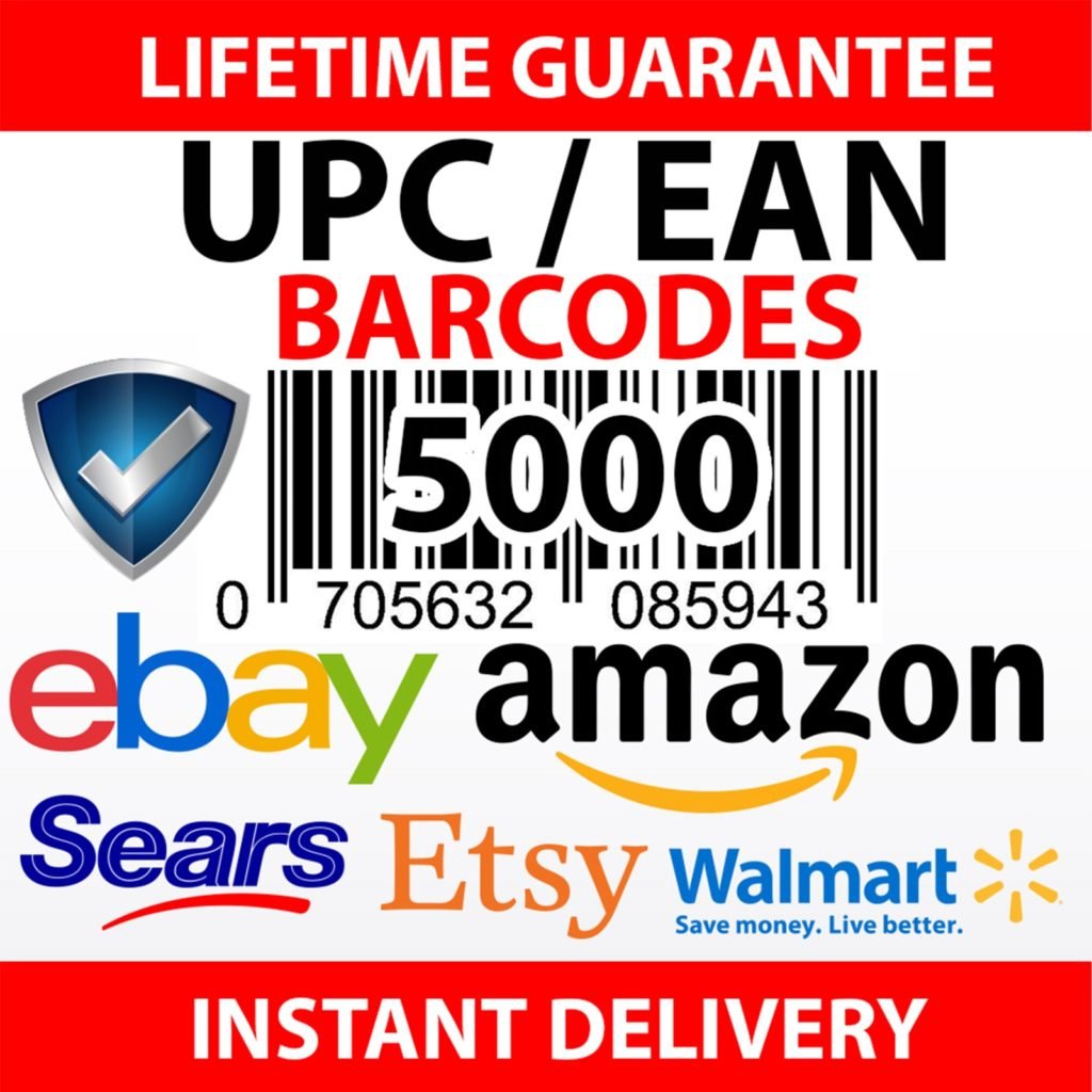 UPC EAN 5000 BARCODES Instant Digital Delivery EAN BARCODE UPC UPC EAN 5000 BARCODES Instant Digital Delivery EAN BARCODE UPC