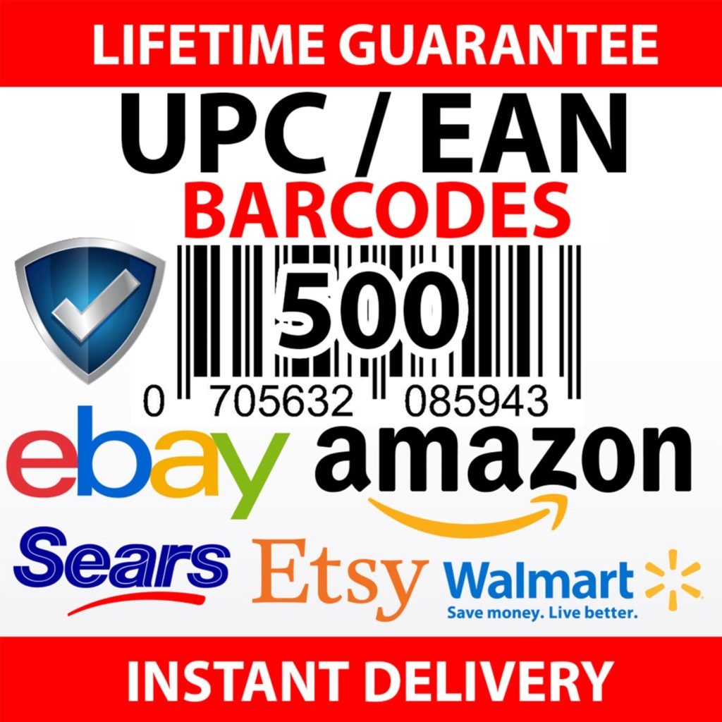 UPC EAN 500 BARCODES Instant Digital Delivery EAN BARCODE UPC UPC EAN 500 BARCODES Instant Digital Delivery EAN BARCODE UPC